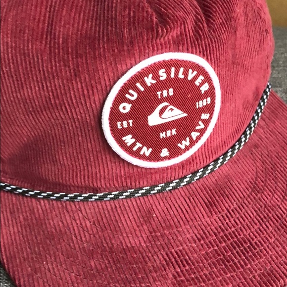 Quiksilver | Accessories | Quicksilver Snapback Hat Burgundy Red ...
